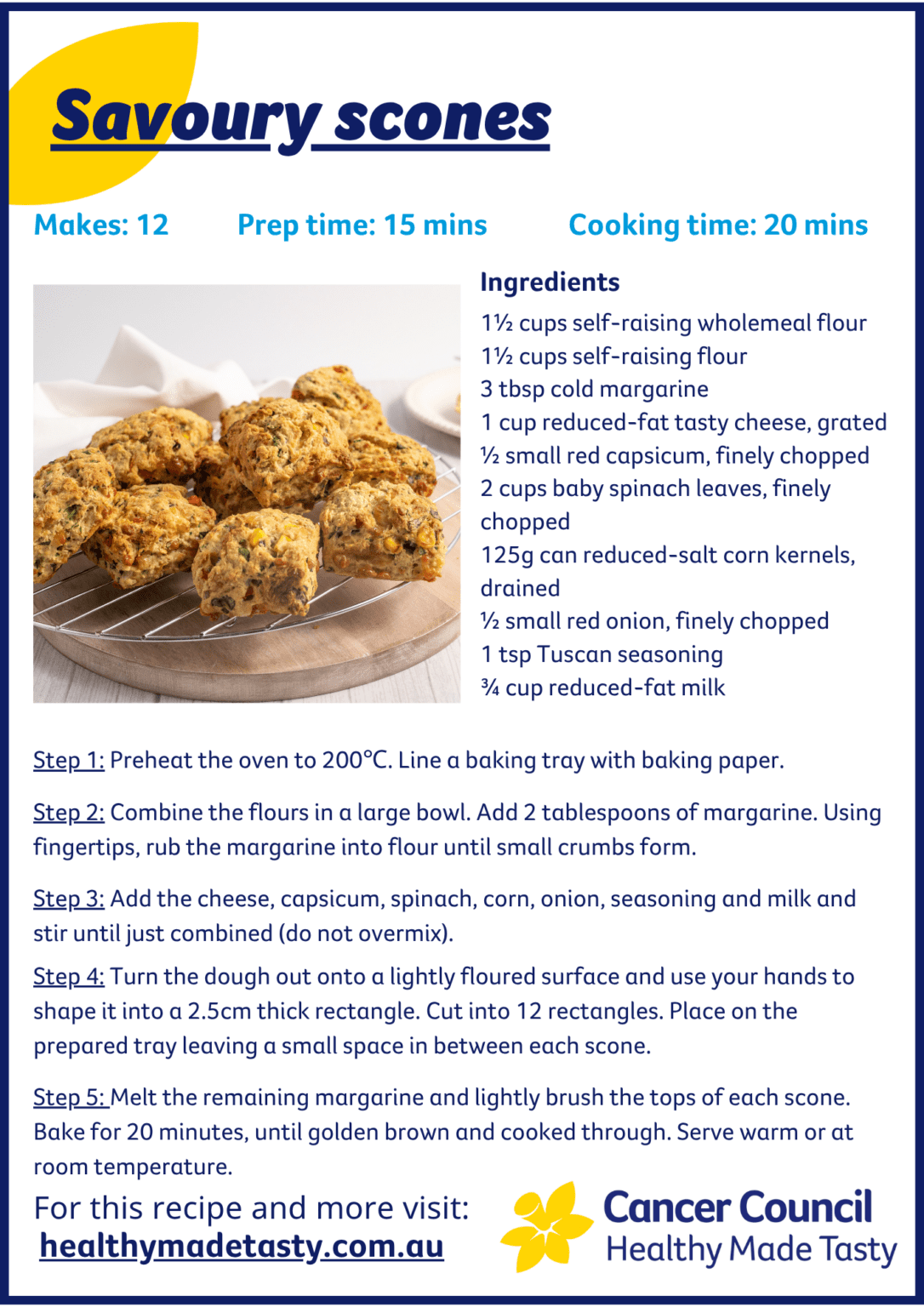 Savoury scones | Healthy Made Tasty